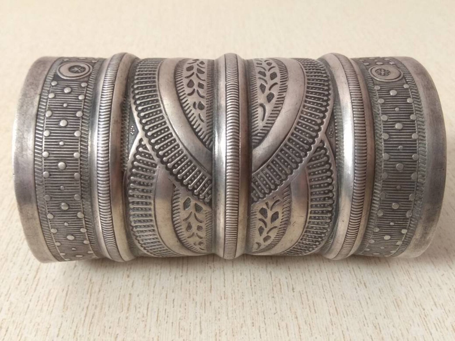 Vintage Libyan Silver Cuff Bracelets: Berber Tribal Jewelry - Etsy