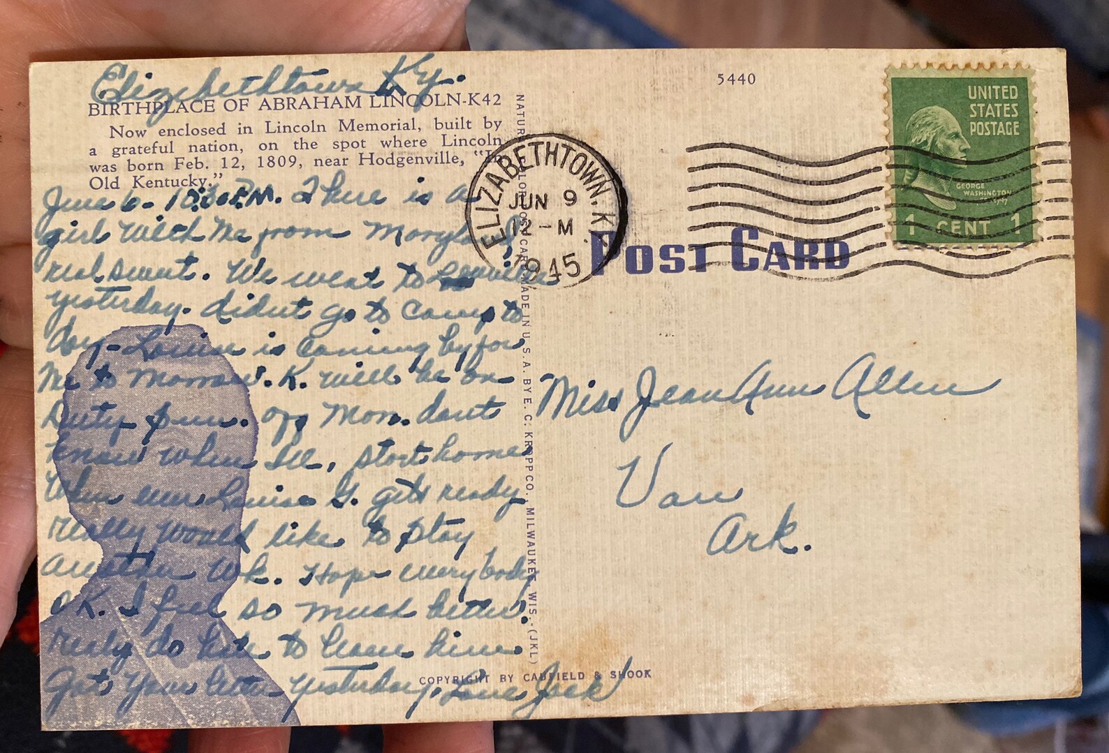 Beautiful Antique Linen Postcard of Lincoln Cabin Birthplace - Etsy