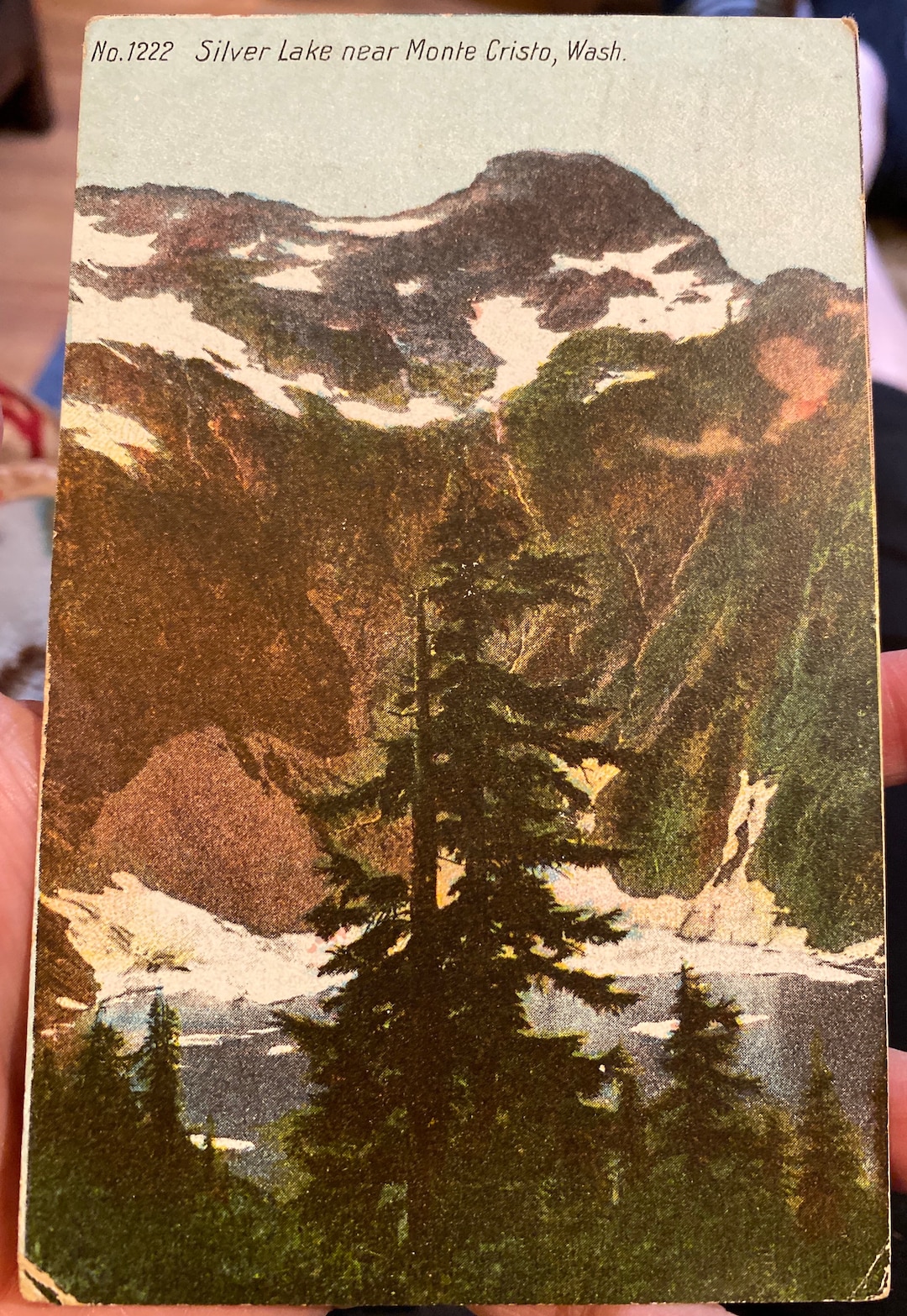 Beautiful Antique Colorized Postcard of Silver Lake Near Monte Cristo ...