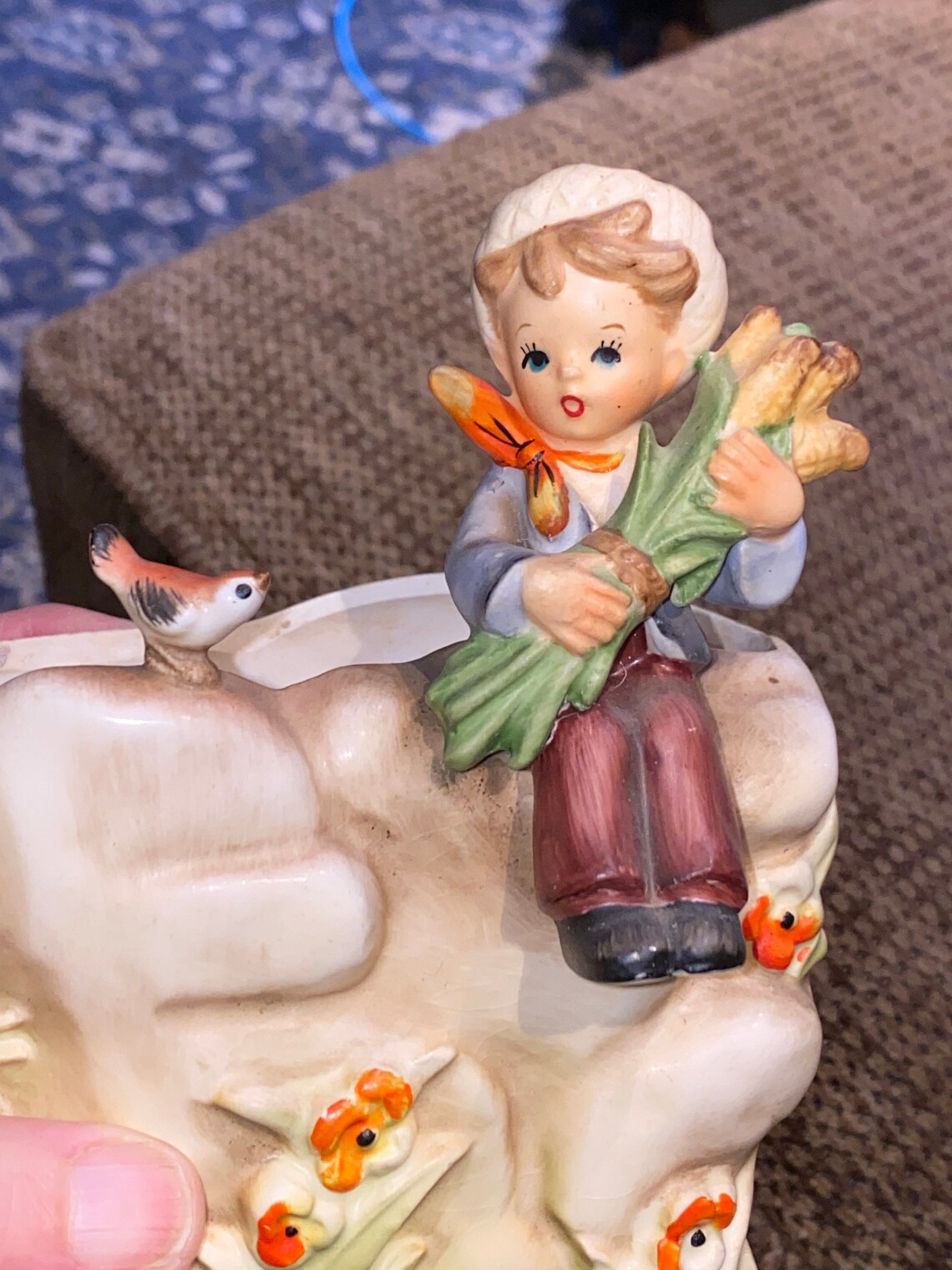 Inarco Japan 1961 Little Boy and Bird Vintage Planter - Etsy Ireland