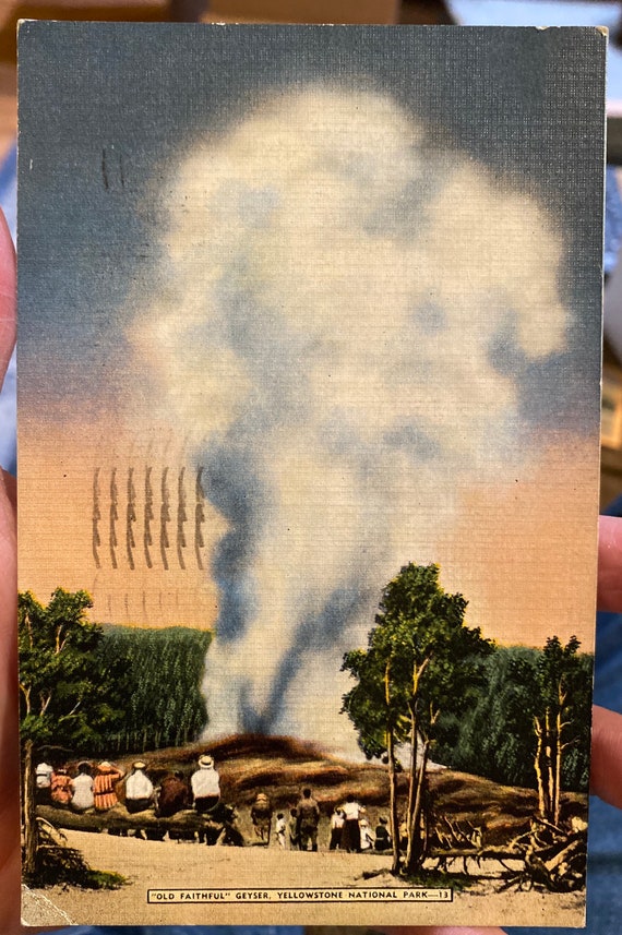 Old Faithful Postcard