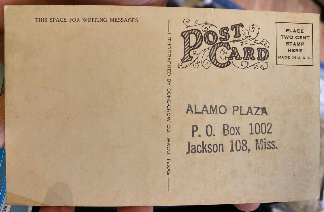 Lovely Antique Linen Postcard of Alamo Plaza Hotel Courts in - Etsy