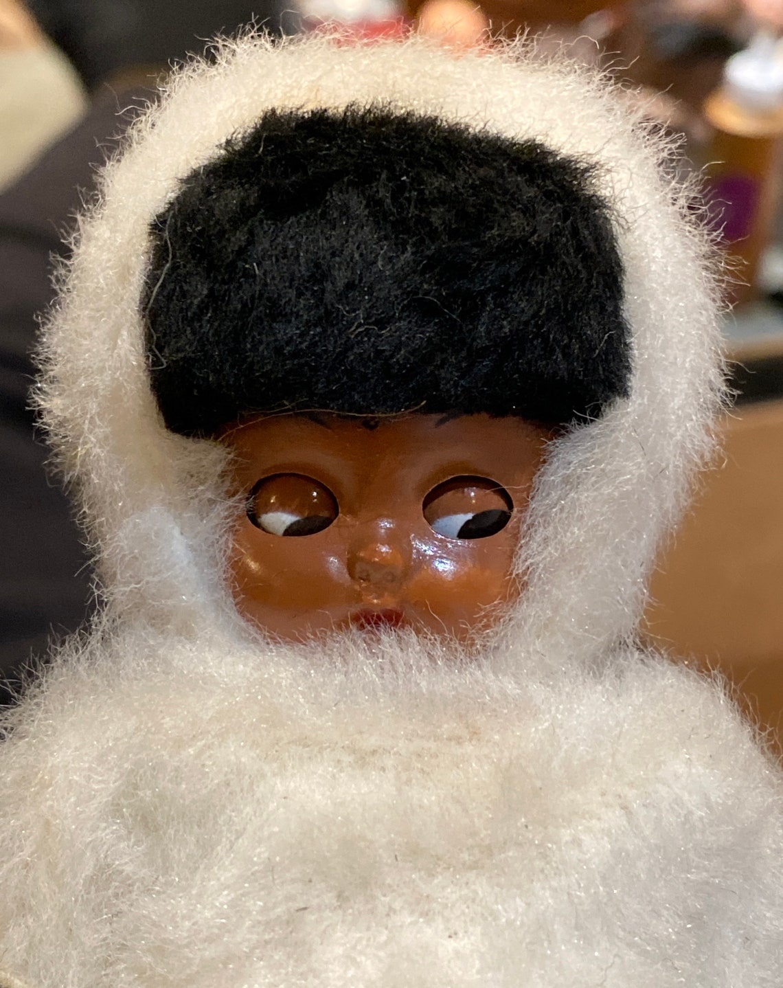Darling Vintage Hooded Alaskan Inuit Eskimo Faux Fur Plastic - Etsy