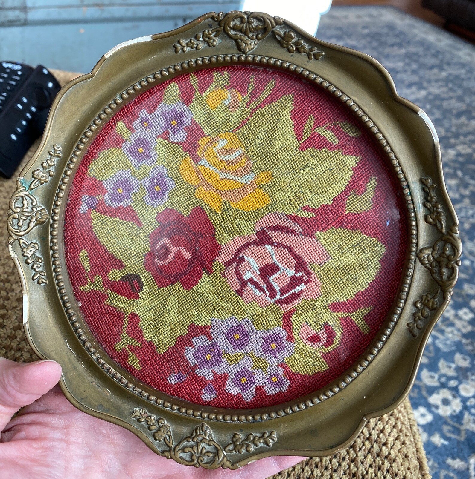 Beautiful Antique Framed Croatian Embroidery Mourning Piece by - Etsy