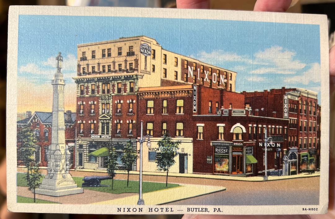 Gorgeous Antique Linen Postcard of Nixon Hotel in Butler, Pennsylvania ...