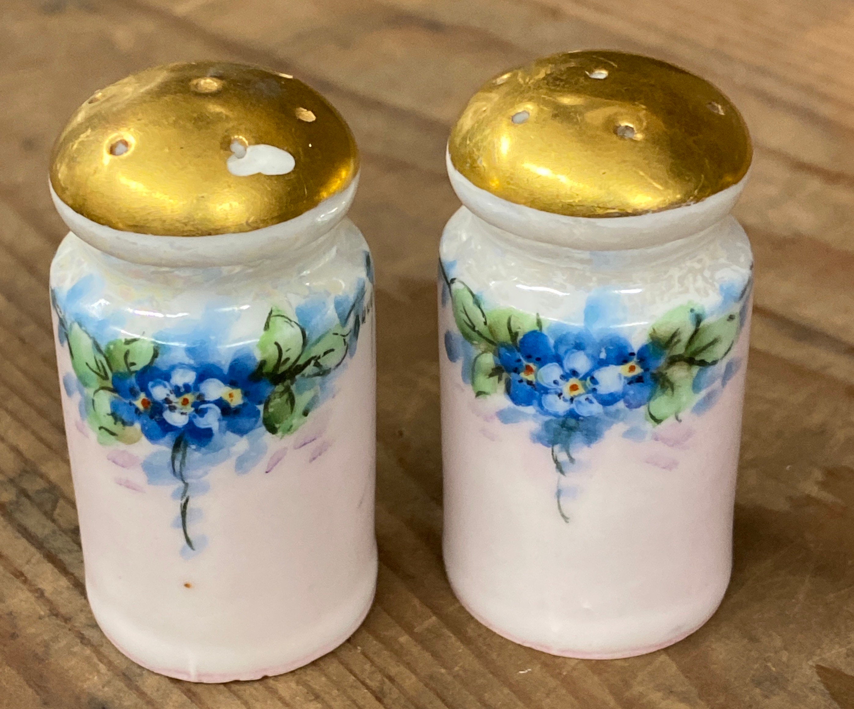 Darling Antique Handpainted Porcelain Forget Me Nots Blue - Etsy