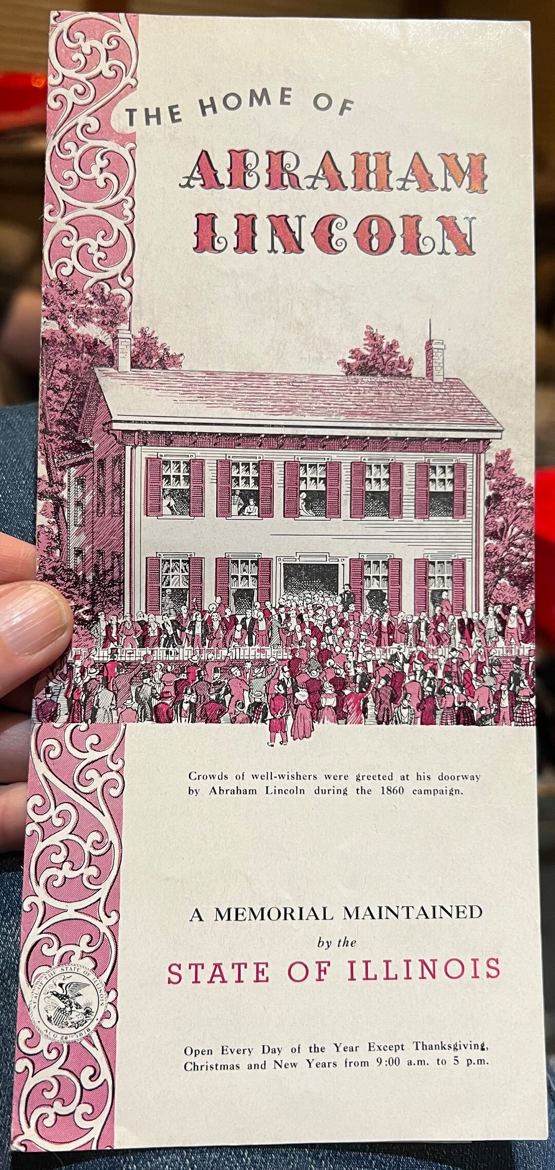 Vintage Brochure of the Home of Abraham Lincoln Springfield, State of ...