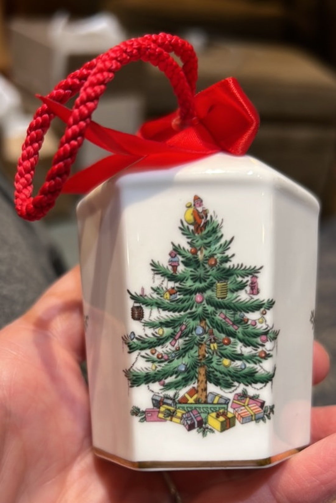 Beautiful Vintage Spode Christmas Tree Lantern Ornament - Etsy