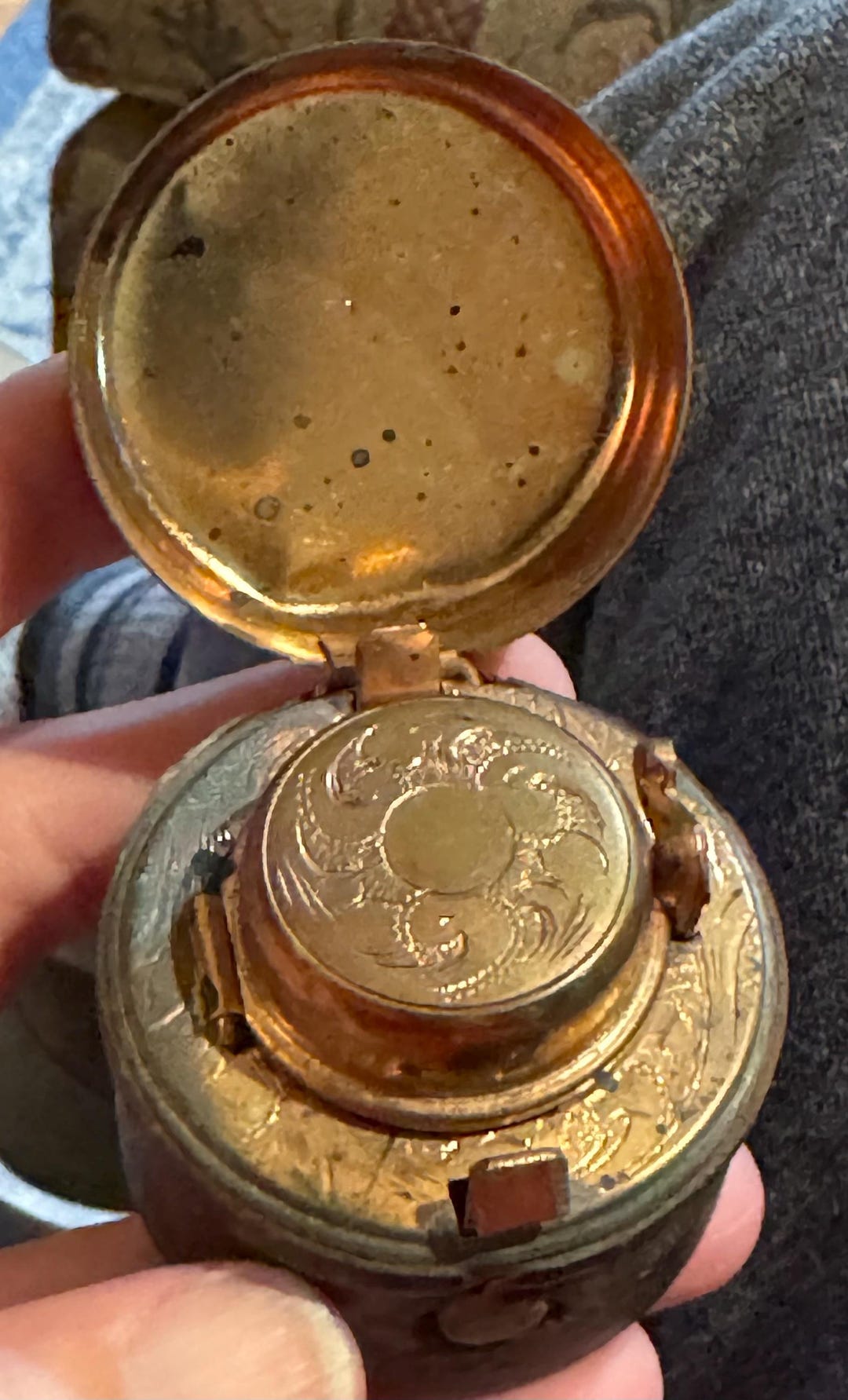 Amazingly Cool Victorian Travelling Portable Leather & Copper Inkwell ...