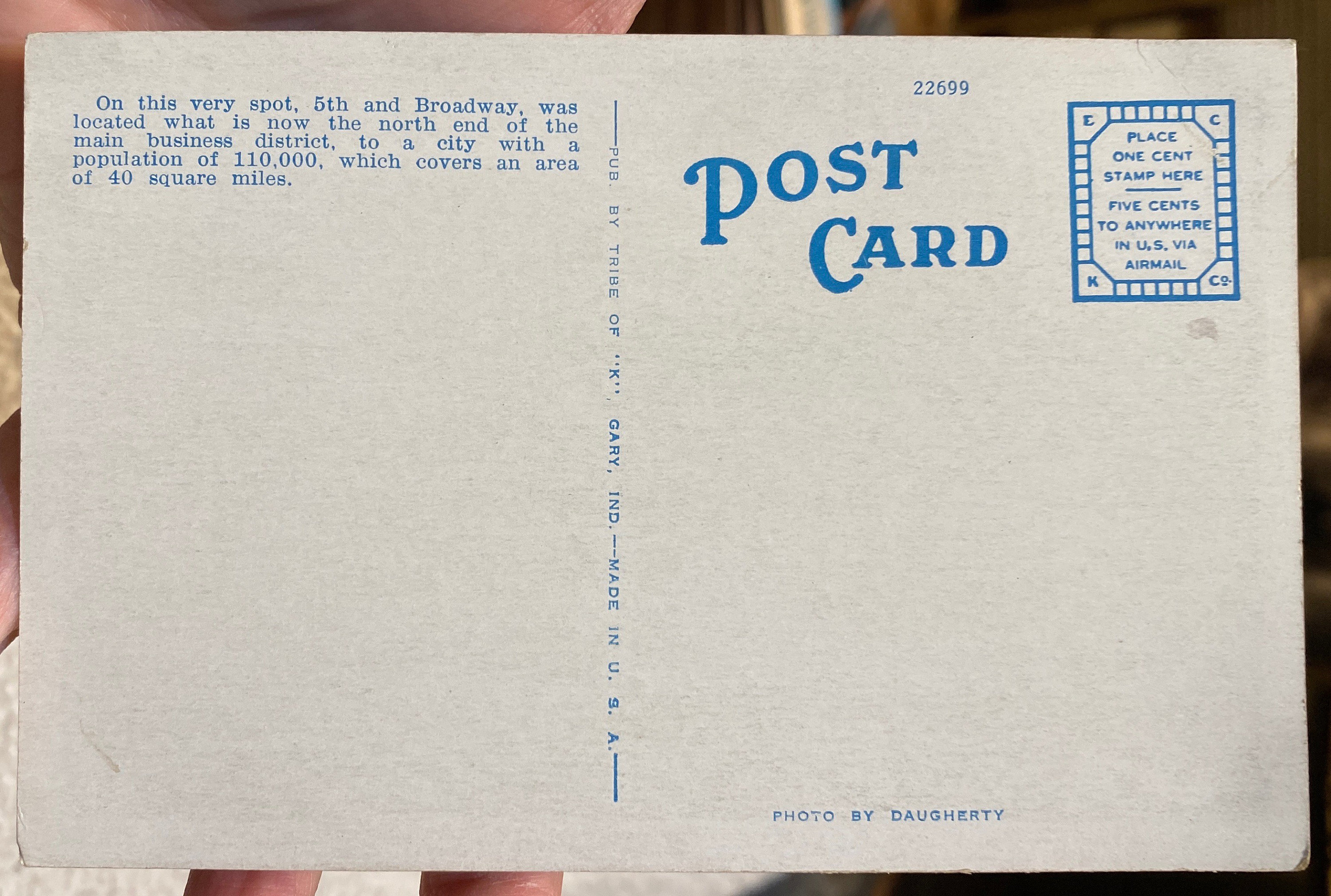 Indiana from 1906 Beautiful Antique Colorized Postcard of Broadway and ...