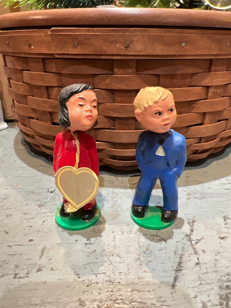 Vintage Bobblehead Boy & Girl Magneto Made in Western Germany - Etsy