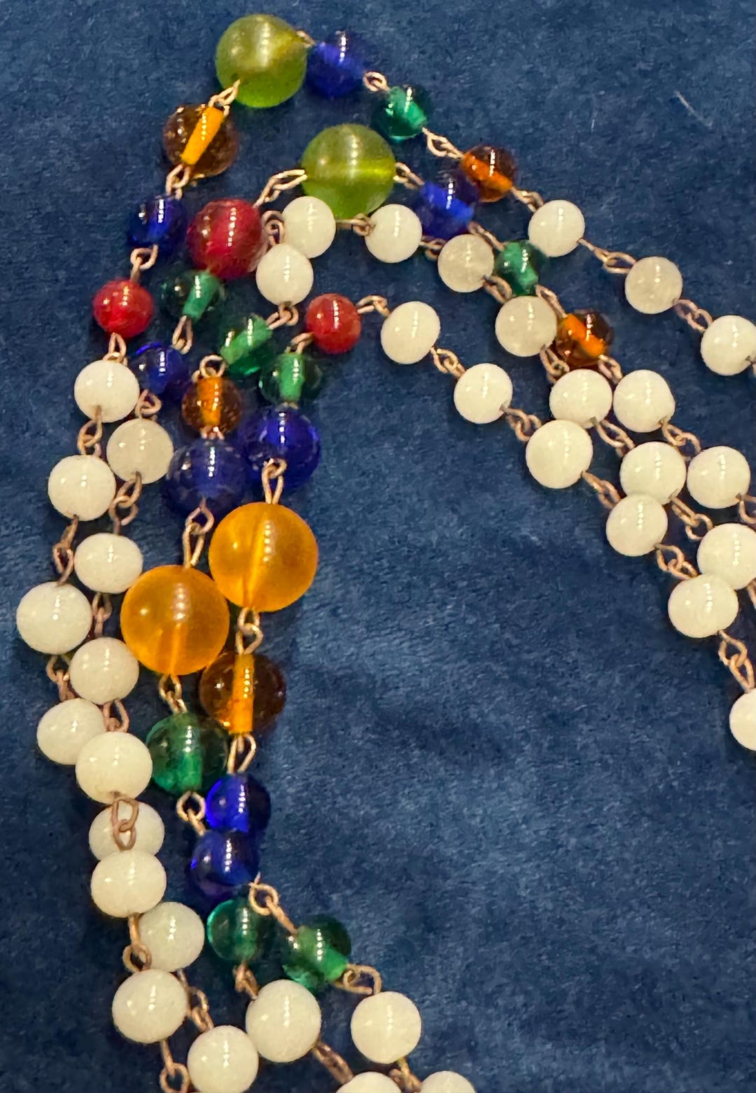 Beautiful 1920s Antique Glass Czech Flapper Beads 72” Handwired ...