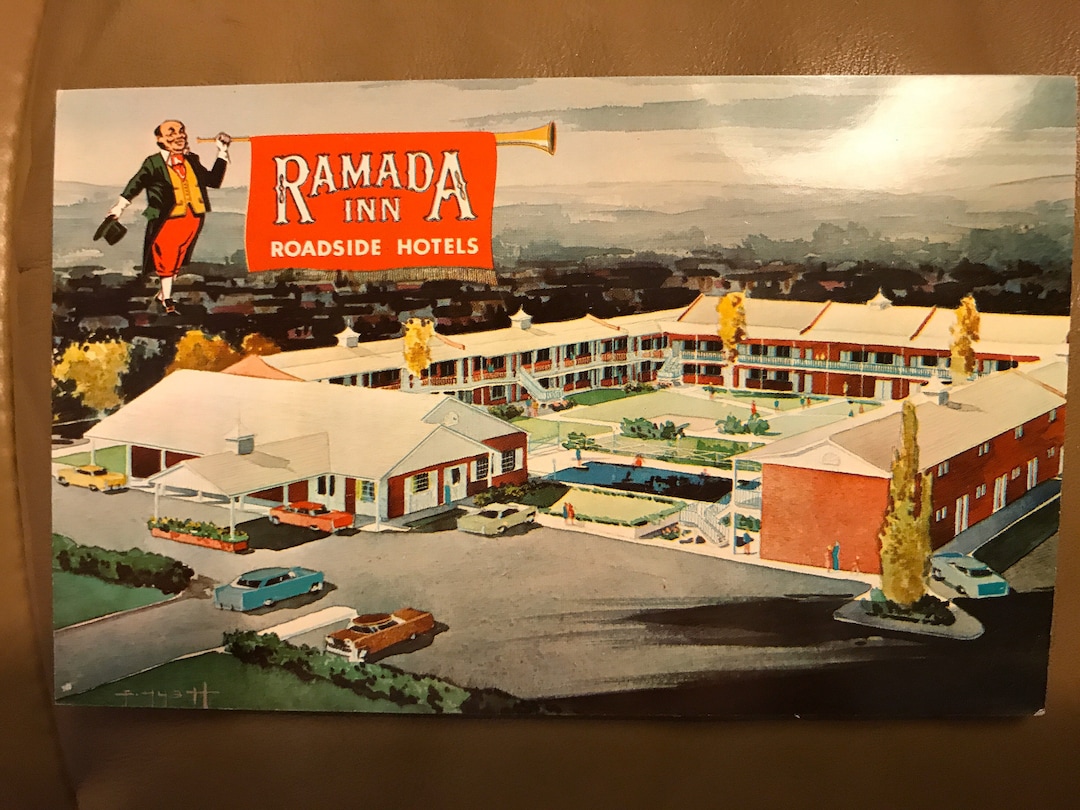 Postcard Color Litho Drawing 1960s Ramada Inn Springfield Missouri - Etsy