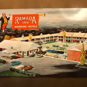 Postcard Color Litho Drawing 1960s Ramada Inn Springfield Missouri - Etsy