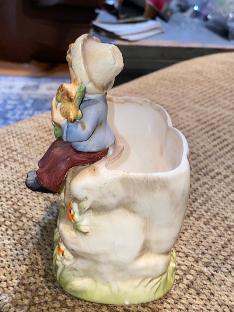 Inarco Japan 1961 Little Boy and Bird Vintage Planter | Etsy