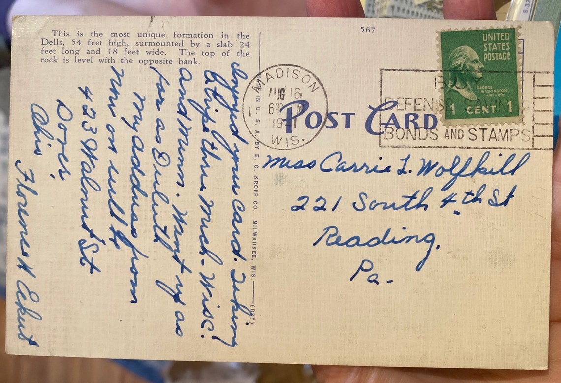 Beautiful Antique Linen Postcard of Stand Rock Picturesque at - Etsy