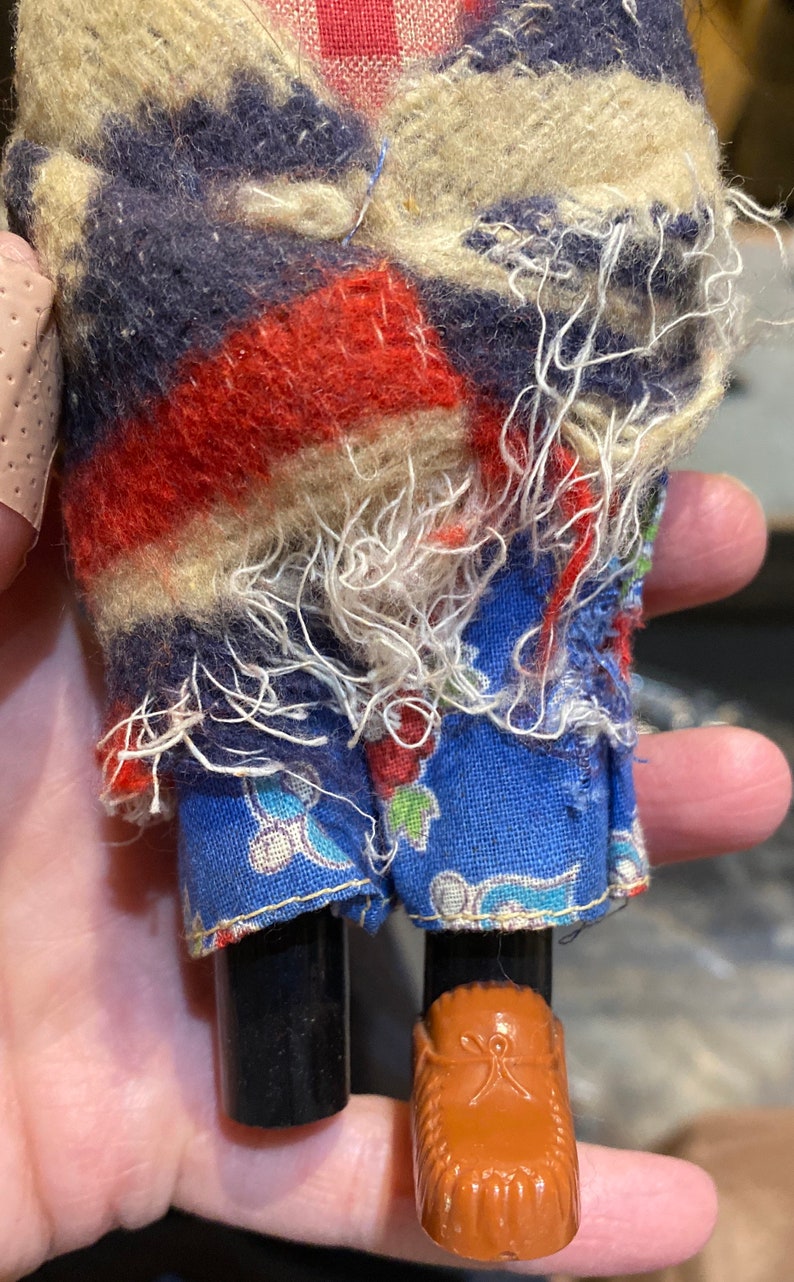 Two Darling Antique Little Native American Indian Skookum Dolls Bully ...