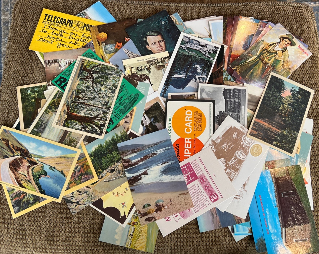 Collection of 180 Vintage & Antique Linen and Chrome Postcards - Etsy