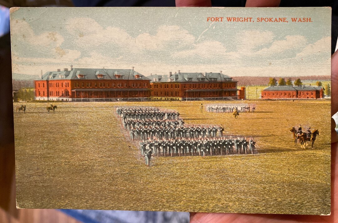 Beautiful Antique Colorized Postcard of Fort Wright in Spokane ...