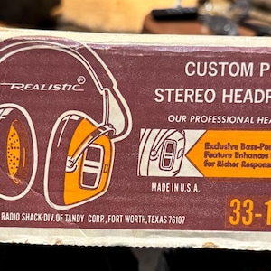 Vintage Radio Shack Realistic Custom Pro Stereo Headphones - Etsy
