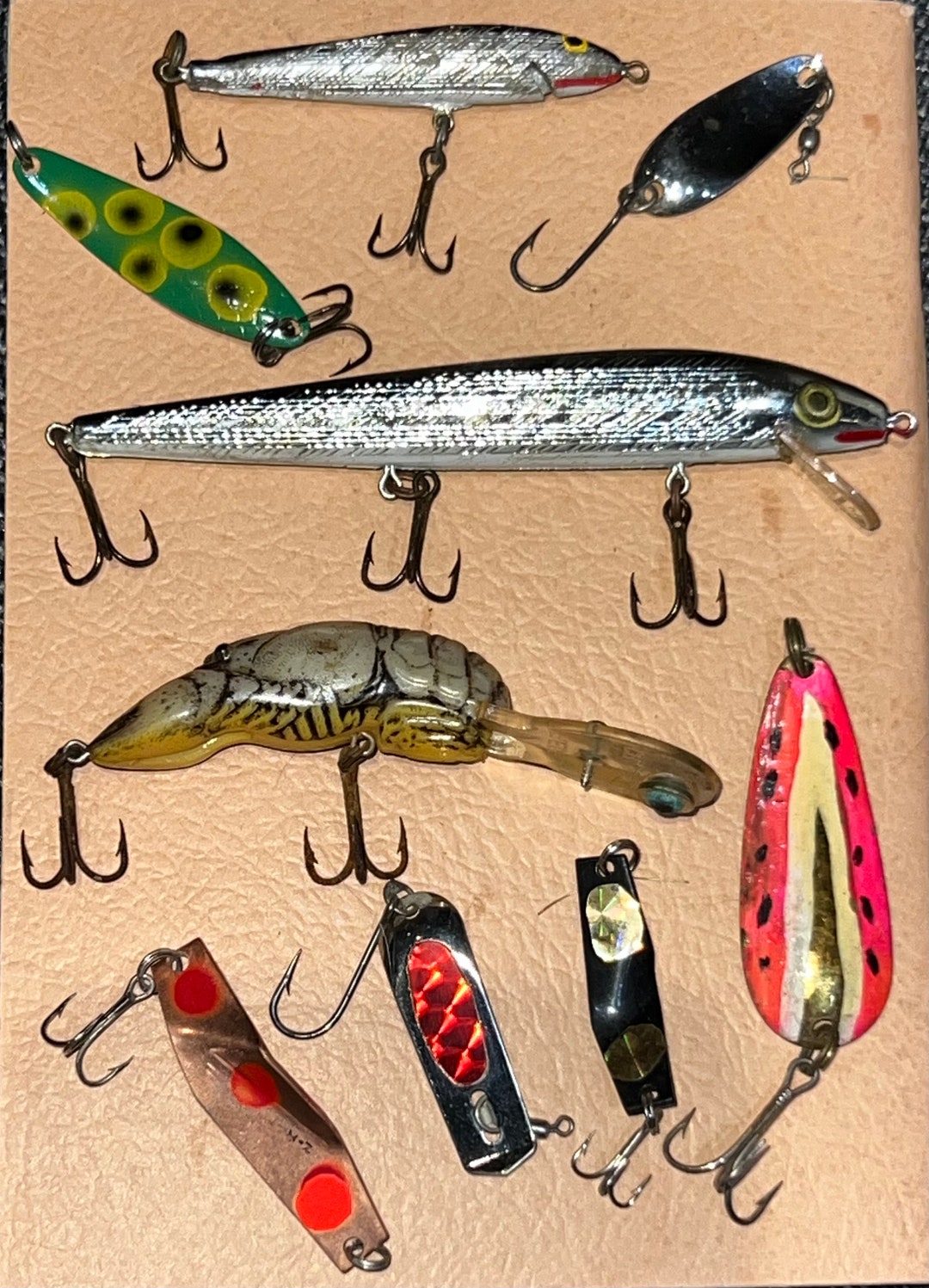 Cool Collection of 9 Vintage Fishing Lures Spinners - Etsy