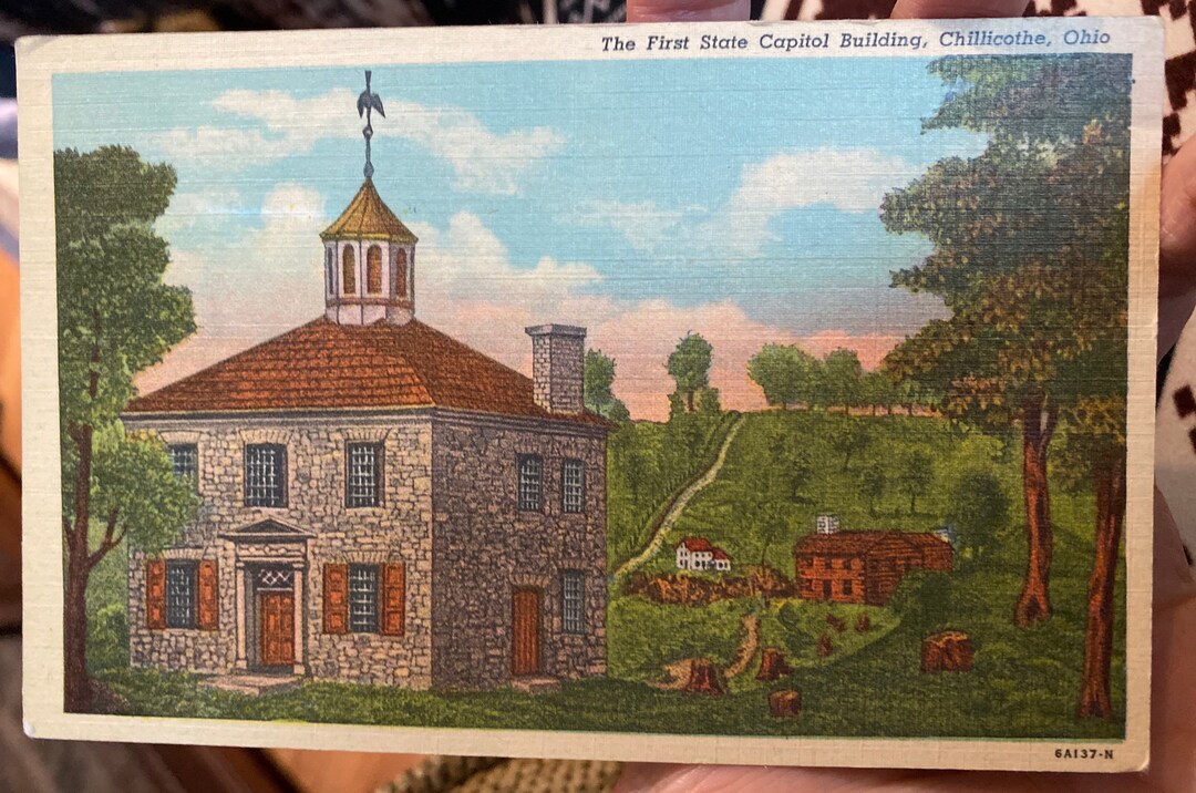 Lovely Antique Linen Postcard of the First State Capitol Building in ...