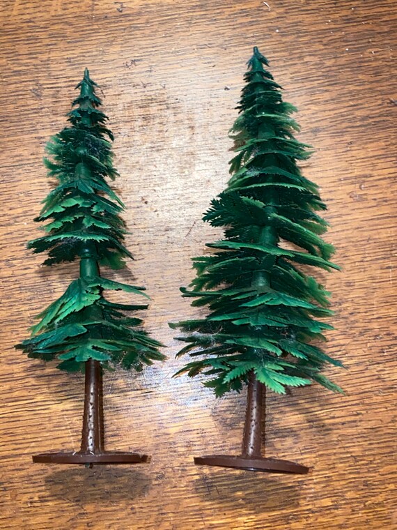 Two Fabulous Vintage Empire Made Plastic Trees 8 | Etsy