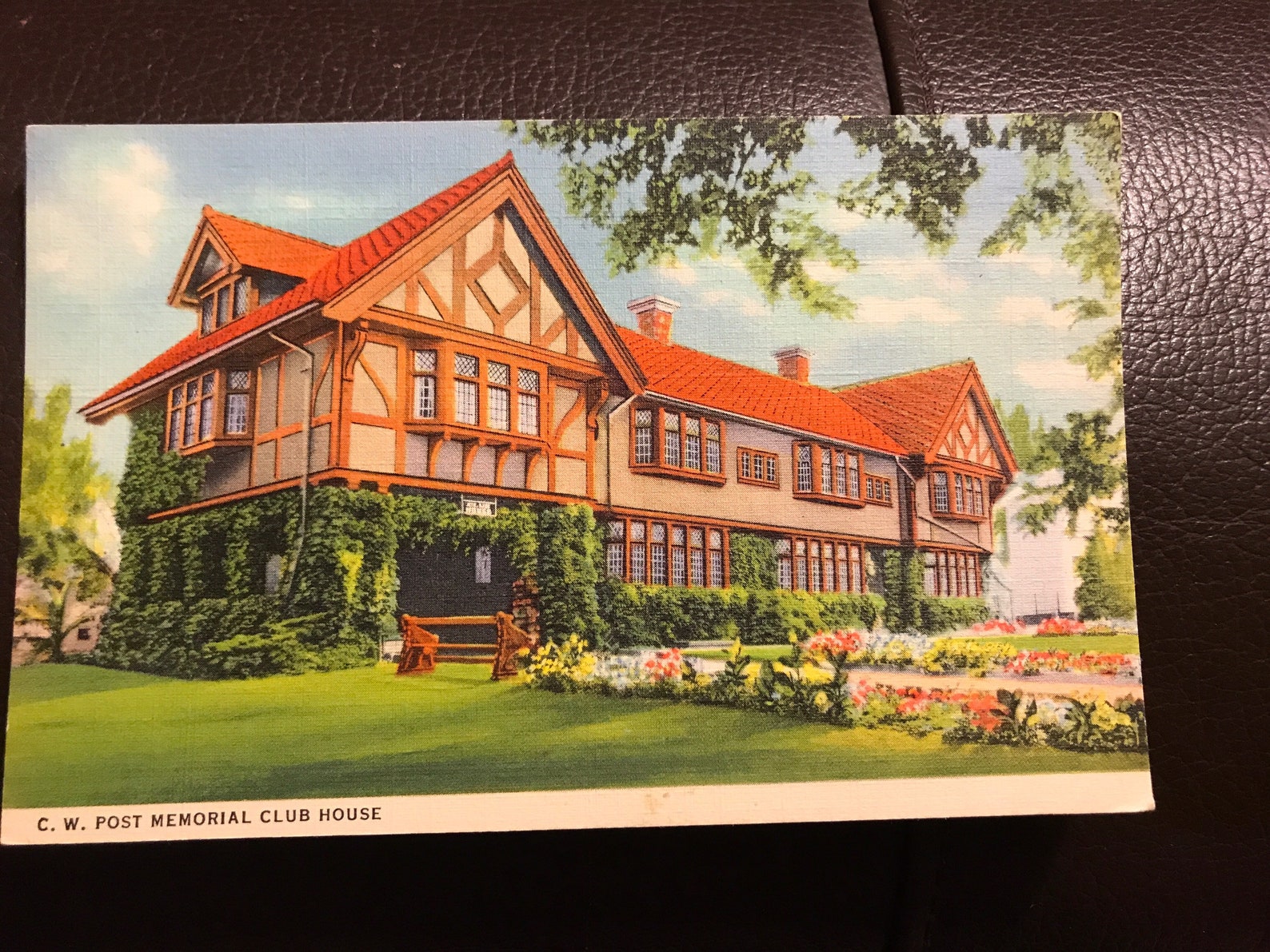 Lovely Antique Linen Postcard of CW Post Memorial Club House - Etsy