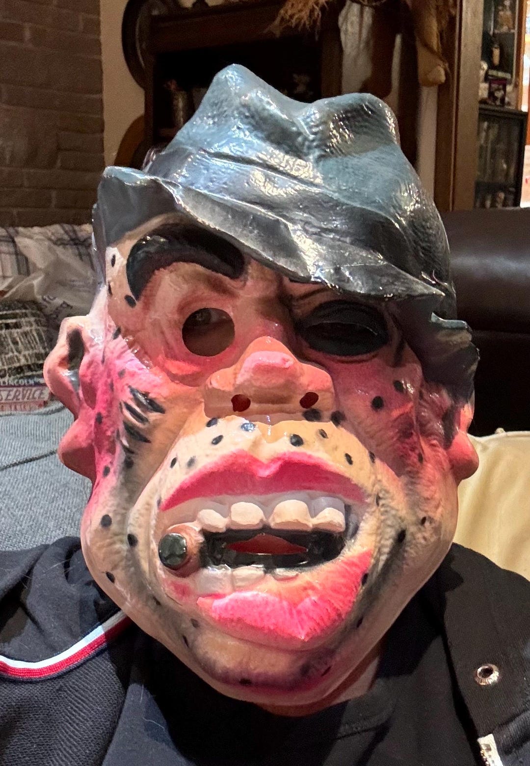 Cool Vintage Thug Rough Mobster Man With Cigar Halloween Mask - Etsy