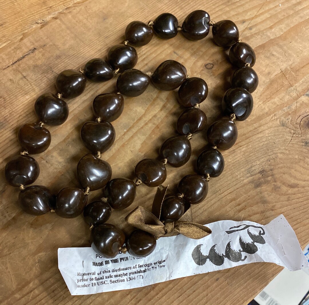 Beautiful 30” Strand of Polished Philippine Nuts - Etsy