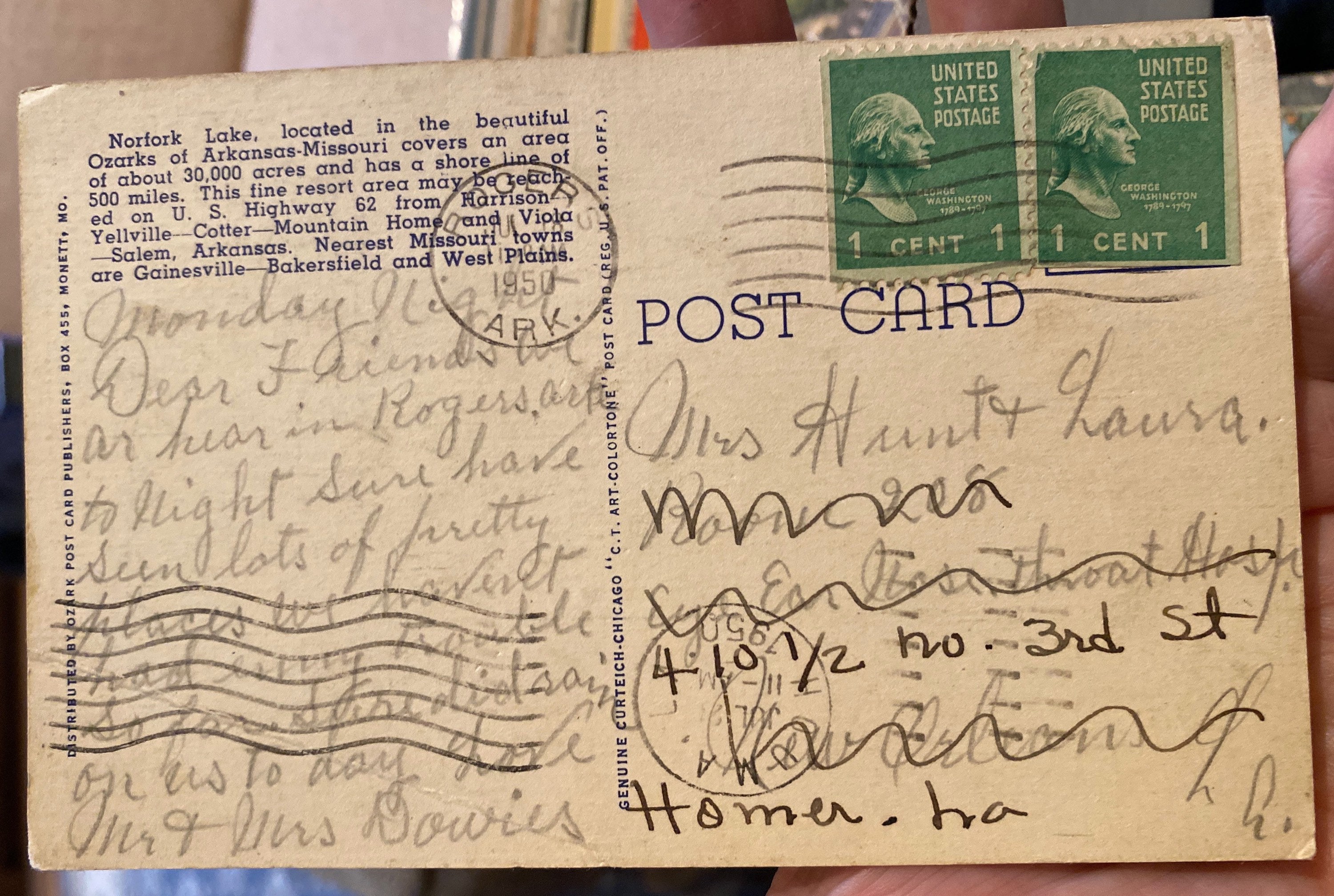 Arkansas in the Ozarks Beautiful Antique Linen Postcard of Henderson’s ...