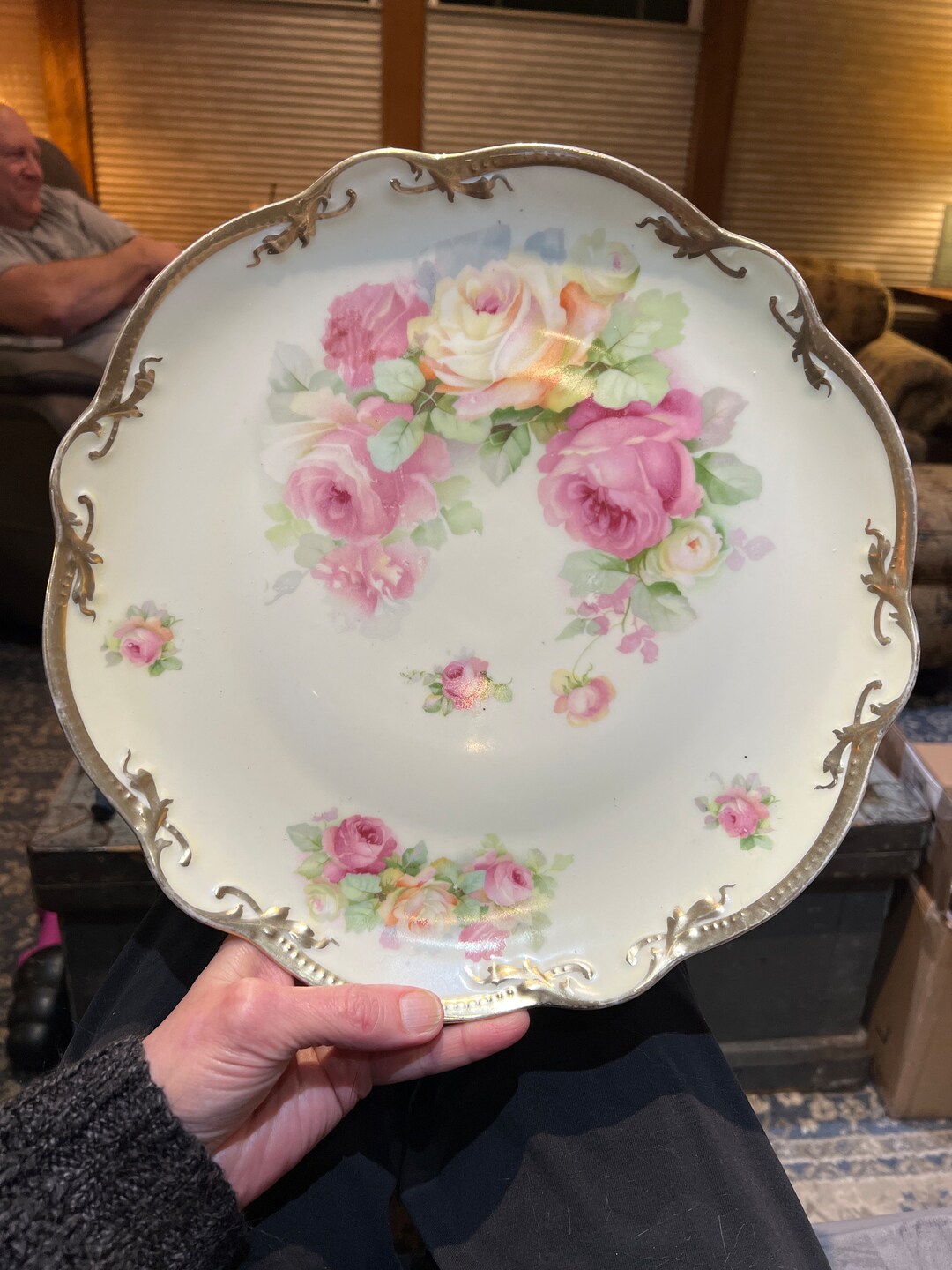 Gorgeous Antique Porcelain Three Crown China Germany With Pink and ...