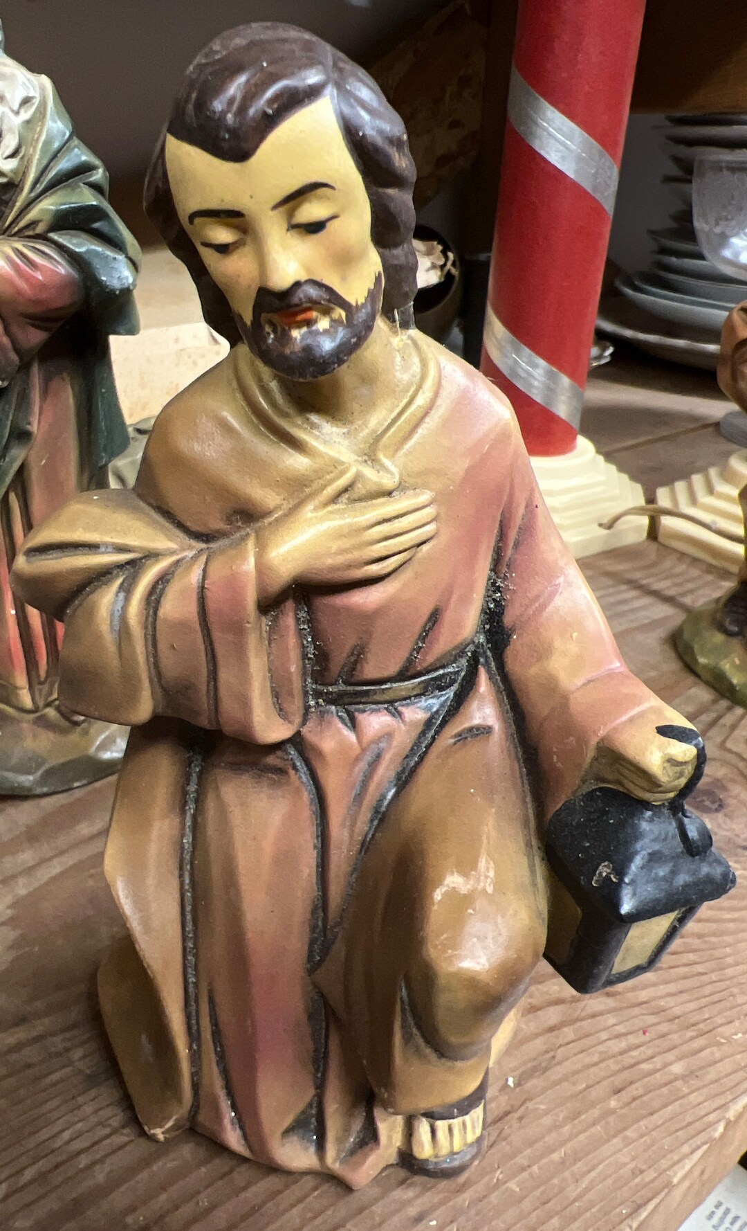 Beautiful Composition 7” Figure of Joseph Christmas Xmas Nativity Piece ...