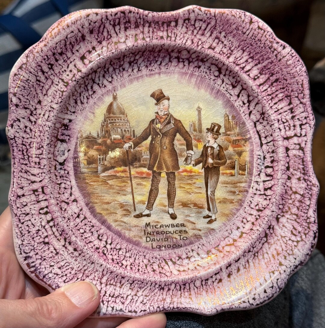 Vintage Sandland Ware Micawber English Charles Dickens Character Plate ...