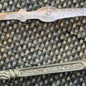 Collection of 5 Antique Vintage Silver Sugar Salt Souvenir Spoons Bush ...