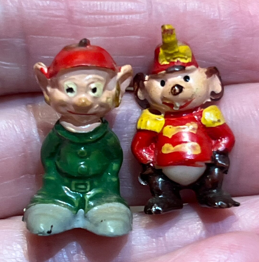 Pair of 1960s Vintage Louis Marx Disneykins Toy Figures Dumbo Timothy ...