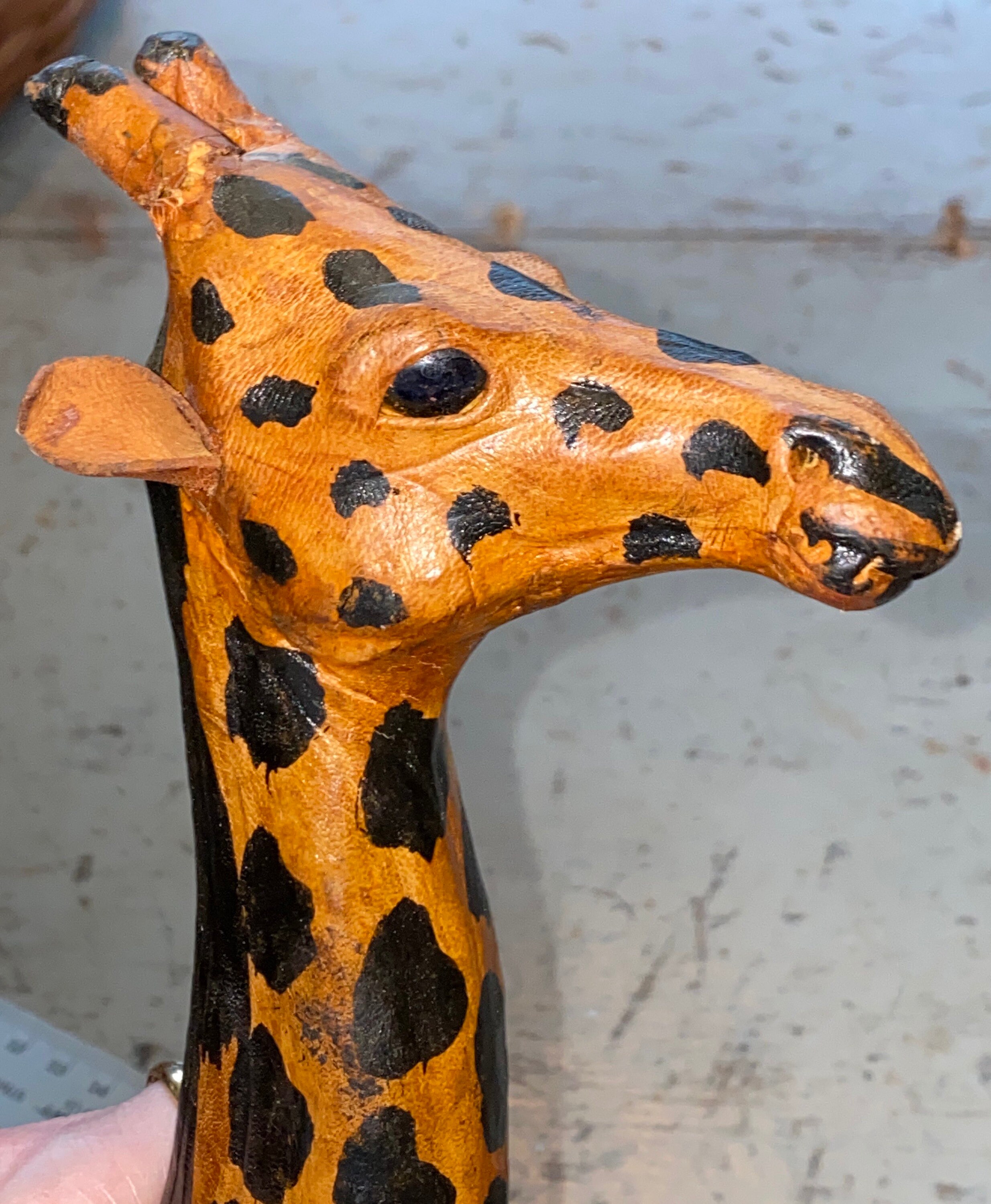 Beautiful Antique Vintage Leather Covered Giraffe - Etsy