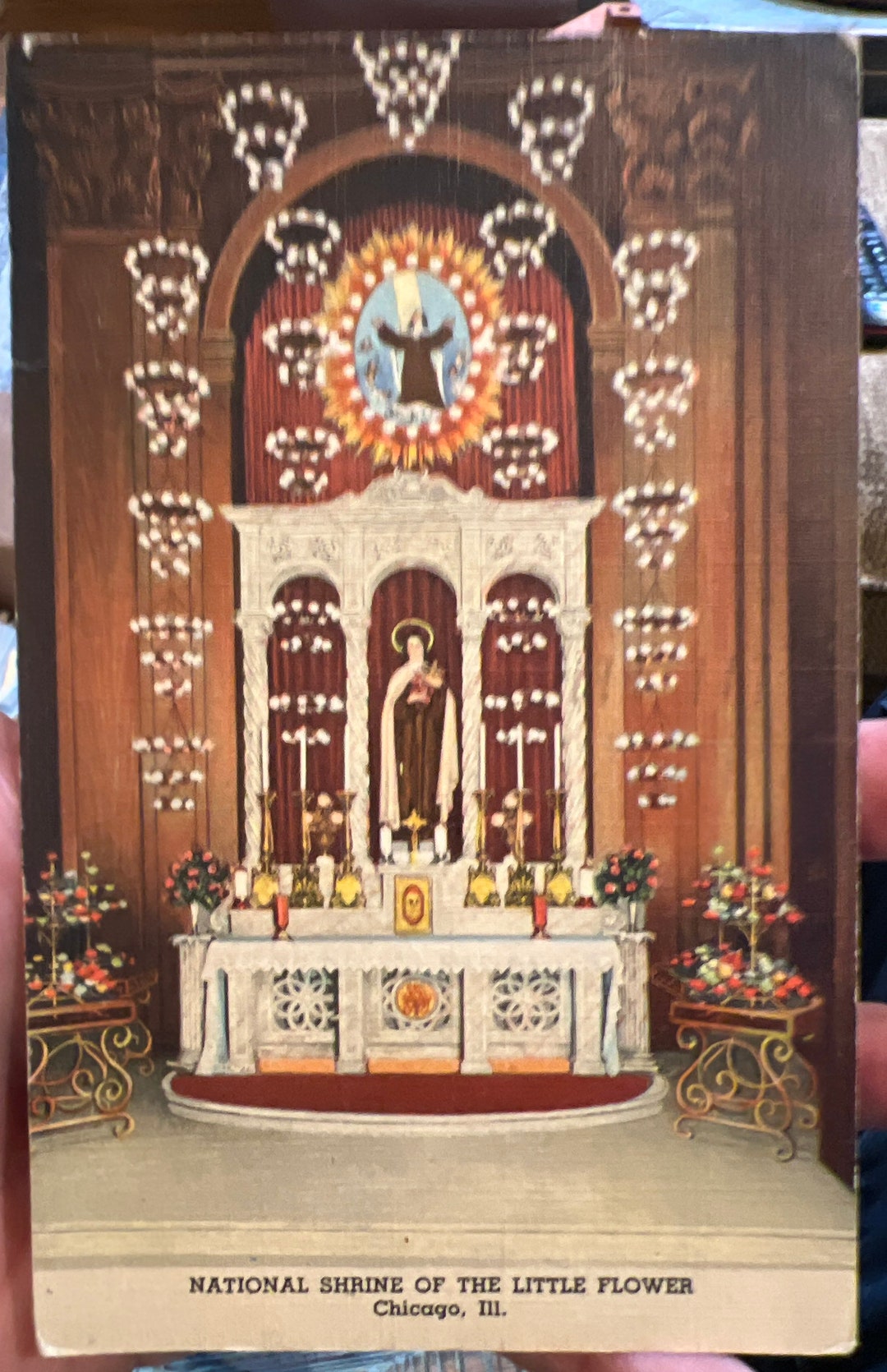 Beautiful Antique Linen Postcard of National Shrine of the Little ...