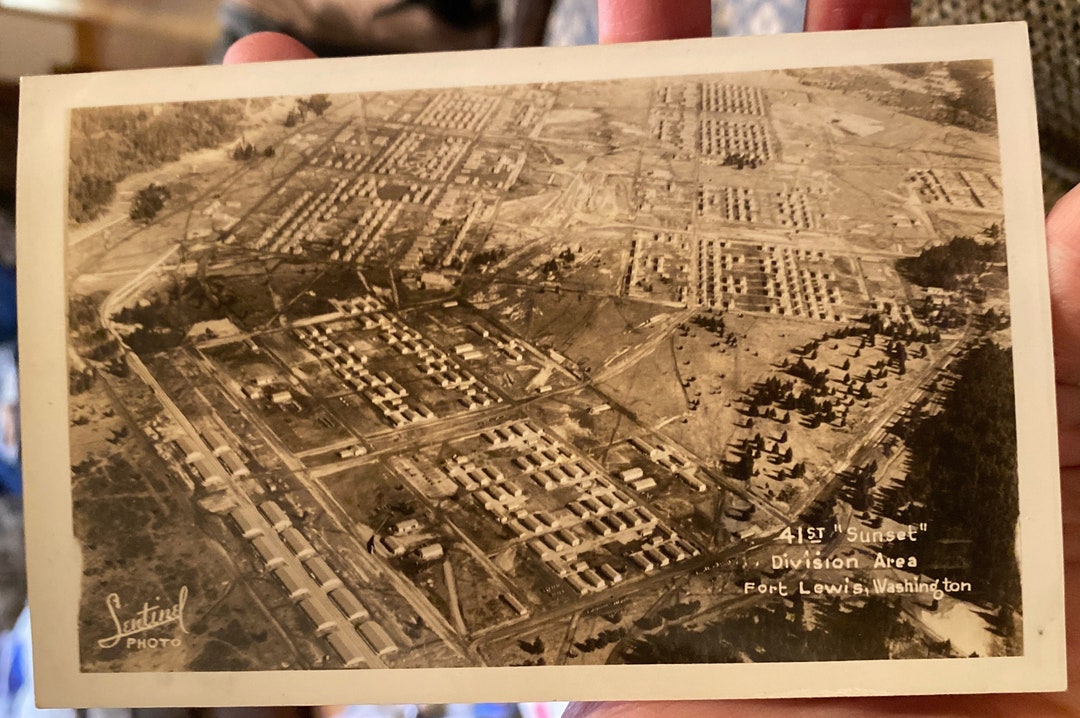 Beautiful Antique RPPC Real Photo Postcard of 41st Sunset Division Area ...