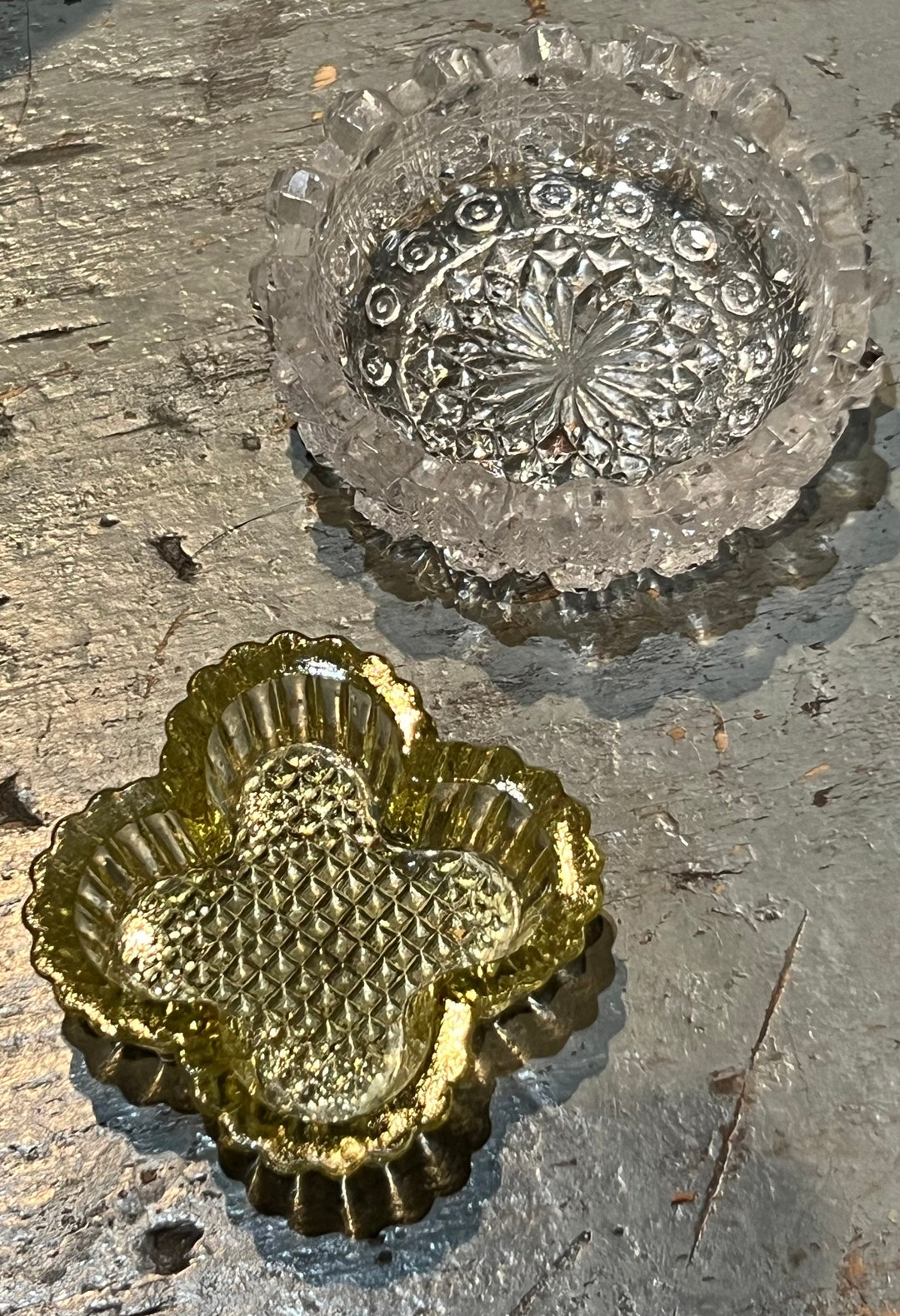 Two Darling Antique Salt Cellars Antique Open Salt Cellar EAPG Pressed ...