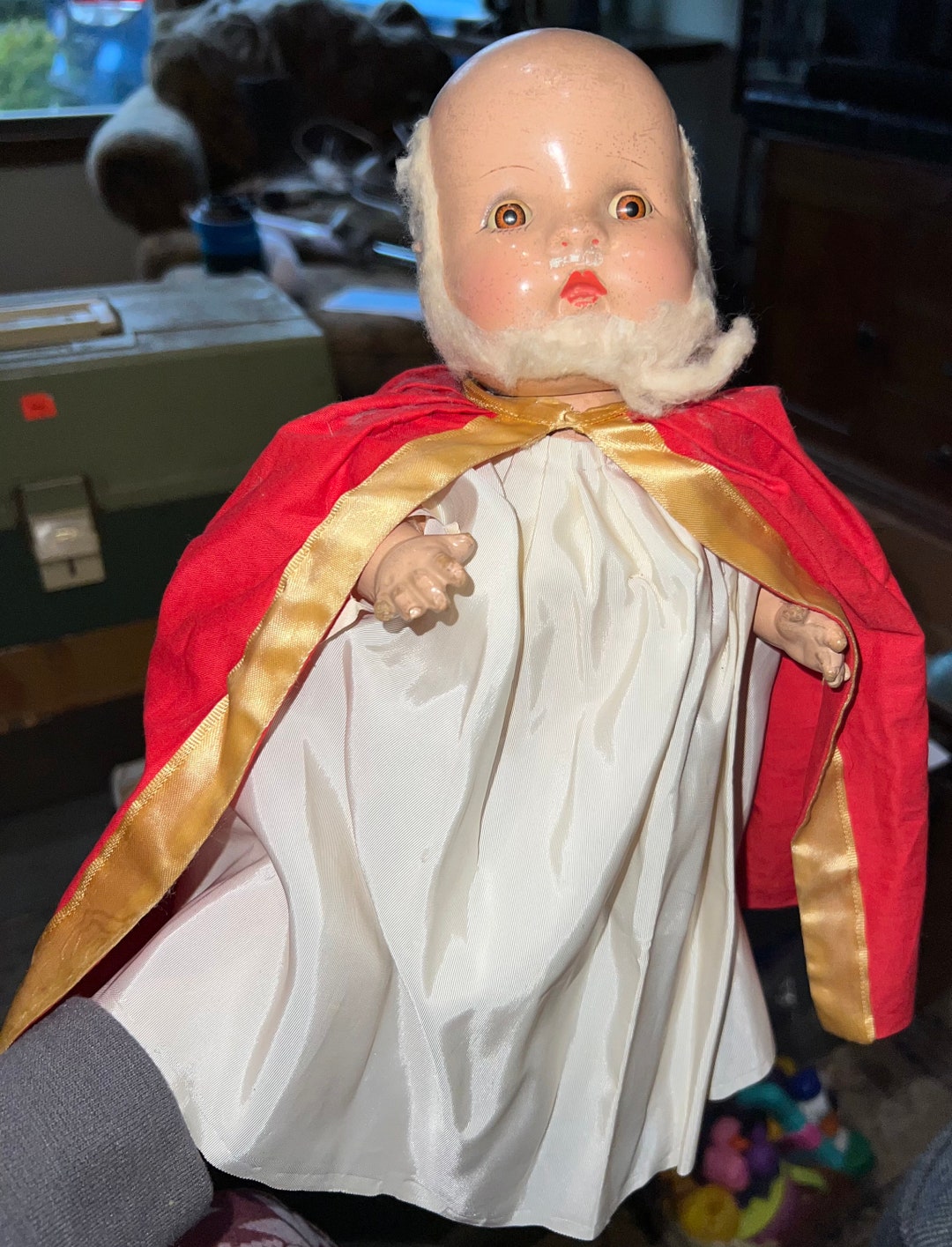 Darling Catholic Cardinal Priest Antique Sleepy Eyed Composition Baby ...