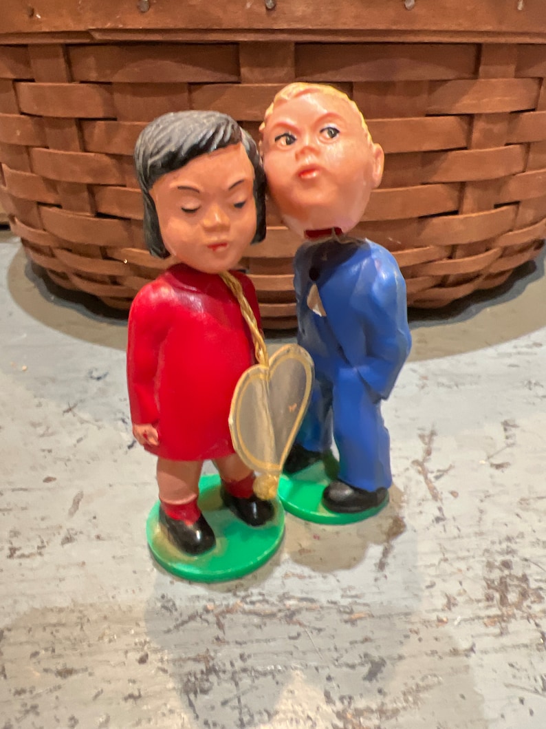 Vintage Bobblehead Boy & Girl Magneto Made in Western Germany - Etsy
