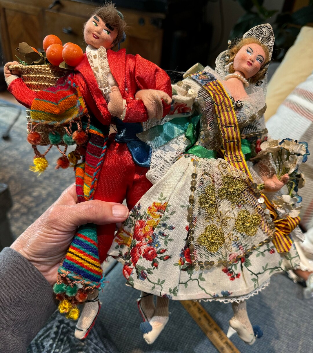 Beautiful Vintage Handcrafted Spanish Flamenco Woman & Man Dancing ...