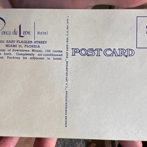 Beautiful Antique Linen Postcard of the Ponce De Leon Hotel in Miami ...