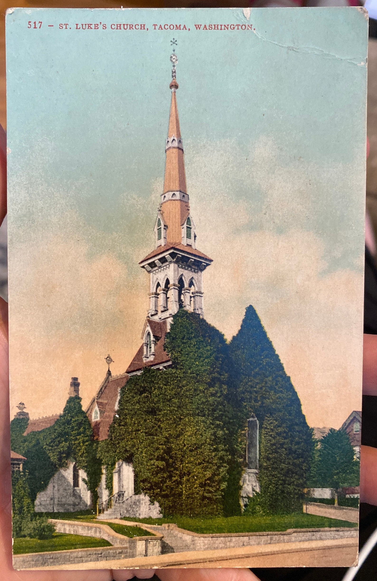 Antique Colorized Postcard of St Luke’s Church in Tacoma, Washington - Etsy