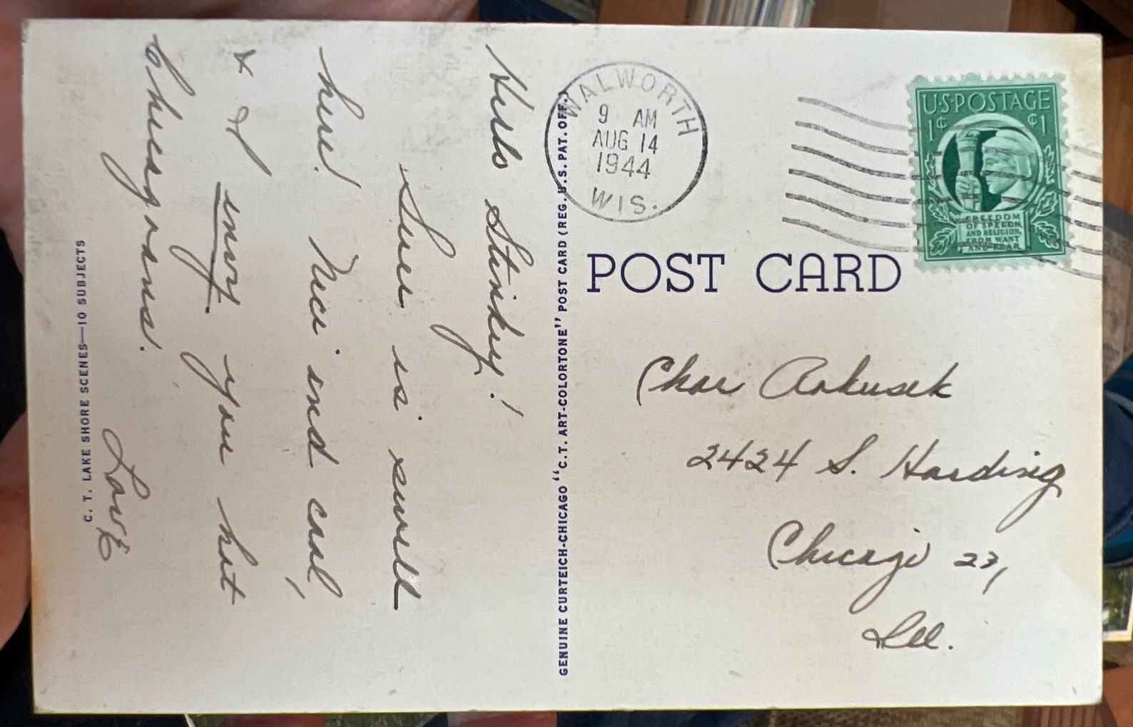 Beautiful Antique Linen Postcard of Lake Koshkonong in Edgerton ...