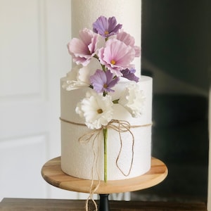 Cake Decoration Set, Cosmos Flowers, Sugar Paste, Weddings Celebration ...