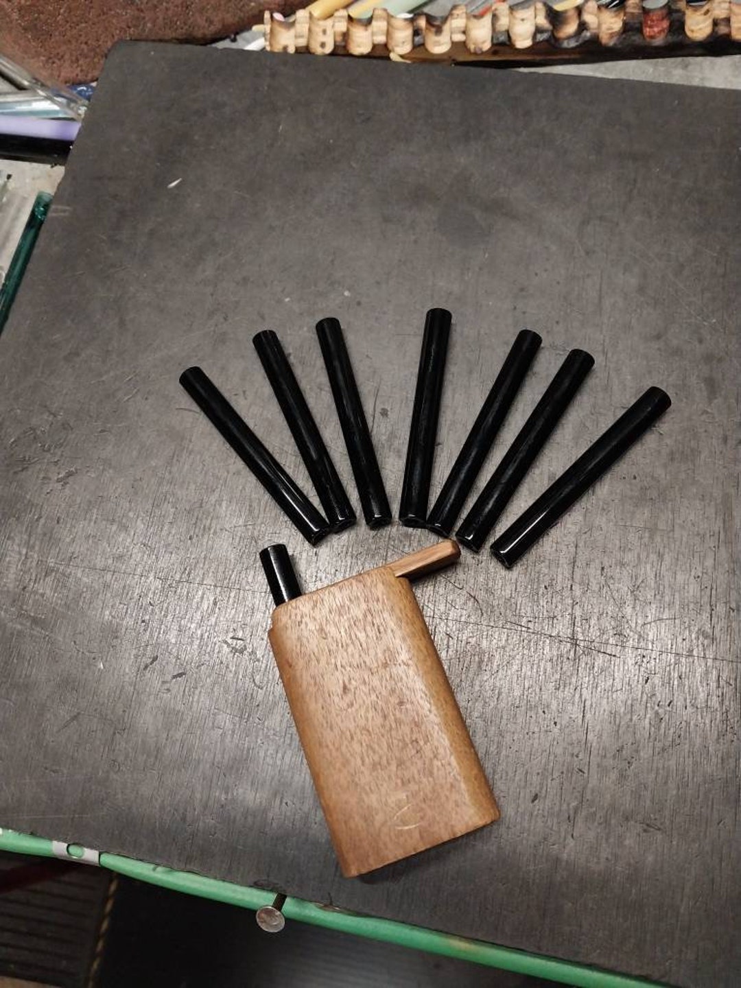 MIDNIGHT Black Glass One Hitter for Your Dugout / Hitter Box (please ...