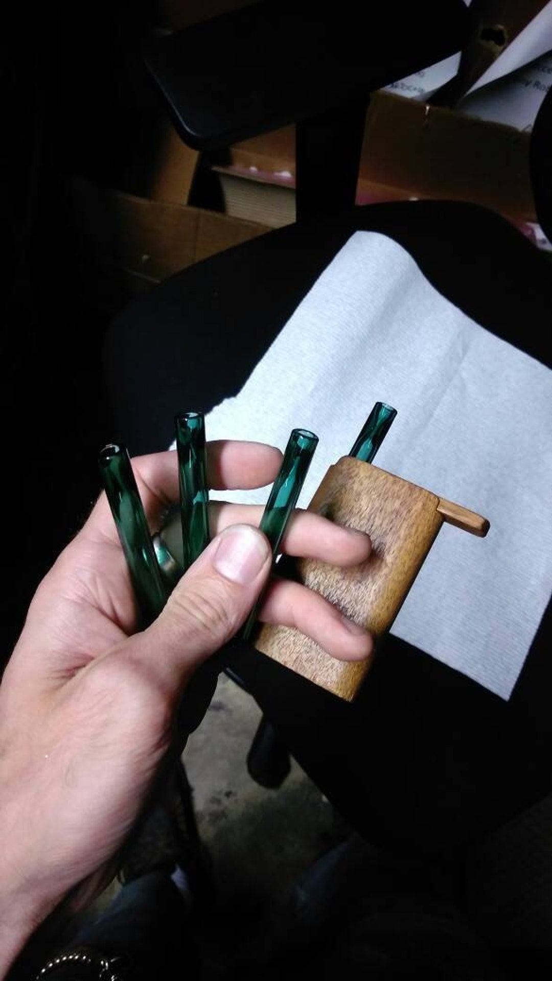 Teal Glass One Hitter for Your Hitter Box / Dugout Box (please Read ...