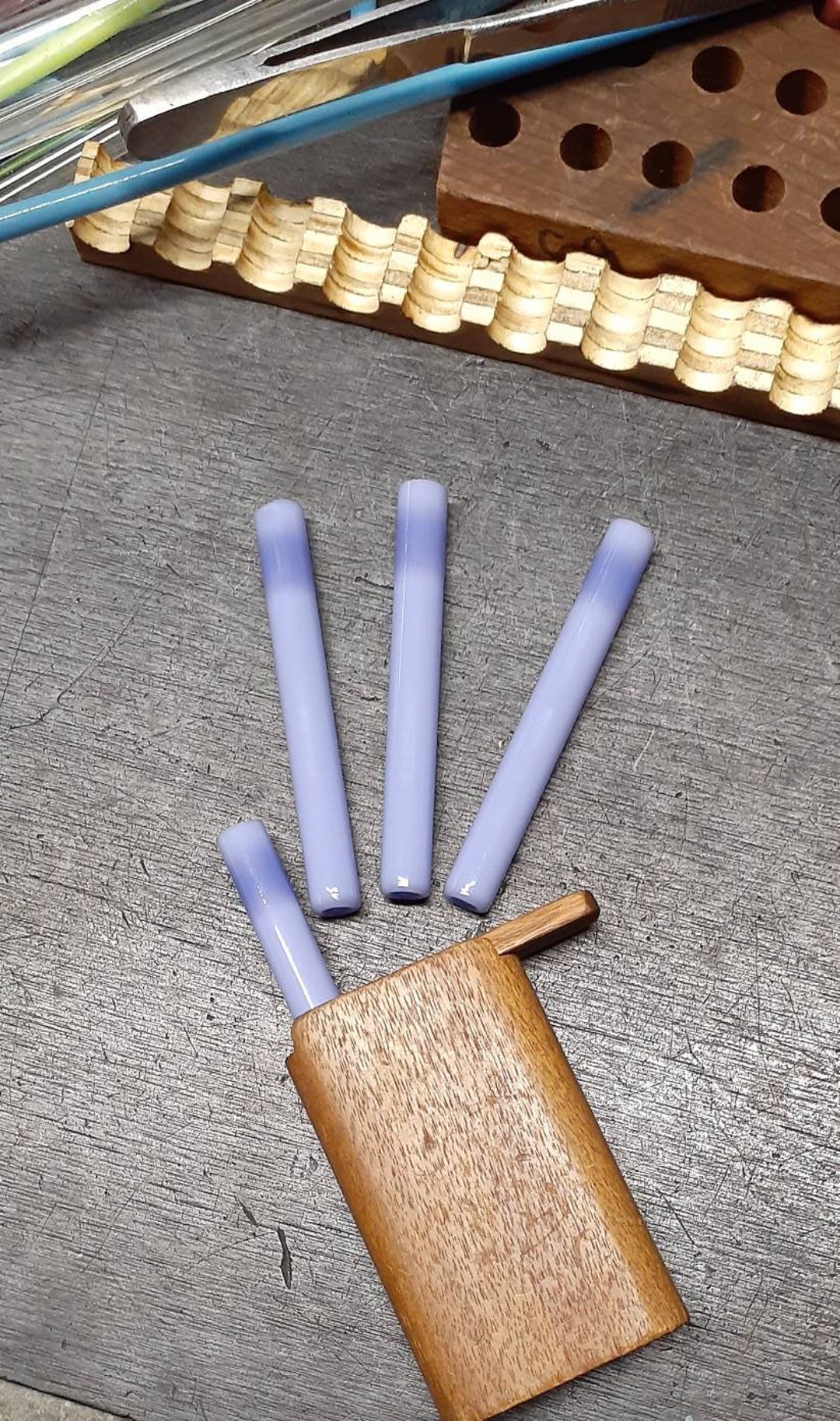 PURPLE Glass Blown One Hitter for Your Hitter Box / Dugout Box (please ...